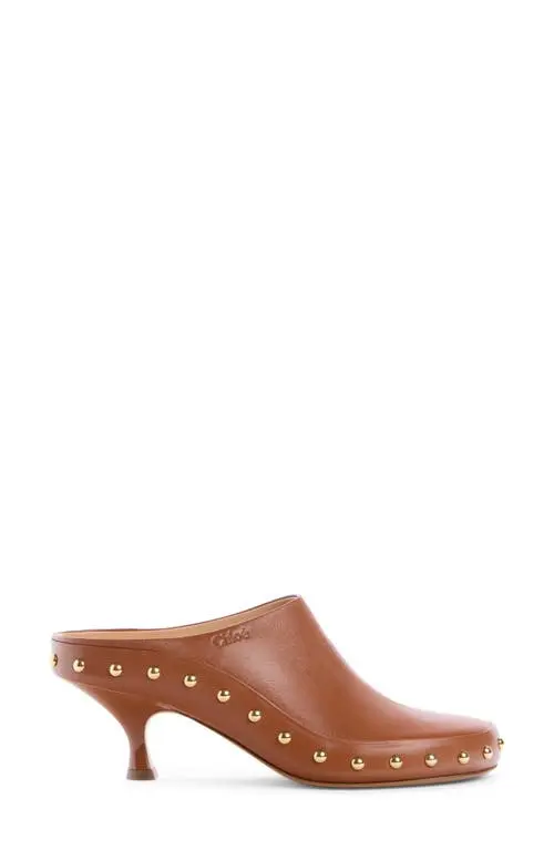 Chloé Junie Studded Kitten Heel Mule Pump