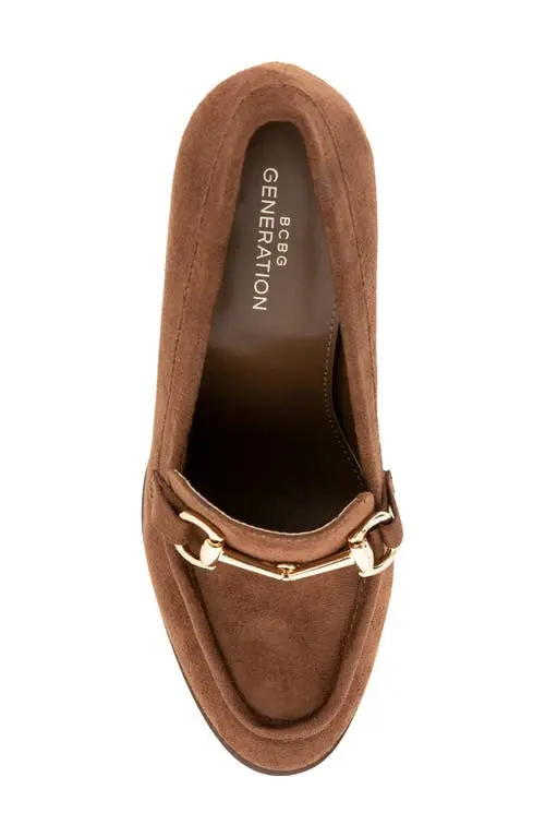 Bcbgmaxazria Yixy Loafer Block Heel Pumps With Bit Hardware