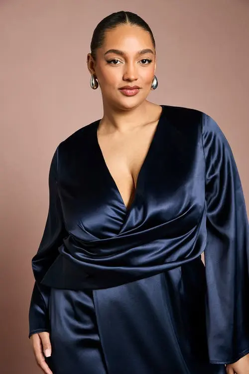 Coast Plus Satin Wrap Dress