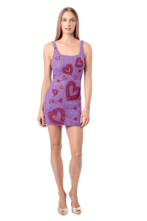 SELF-ADORE Lust Hand Beaded Embellished Mini Dress
