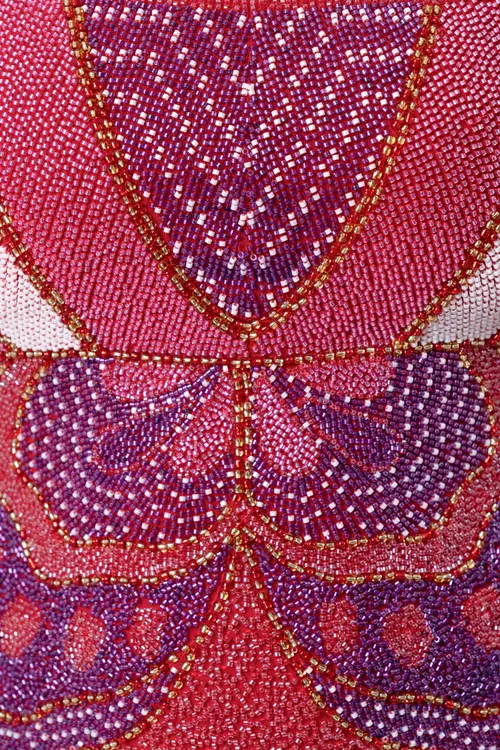 SELF-ADORE Butterfly Hand Beaded Embellished Mini Dress