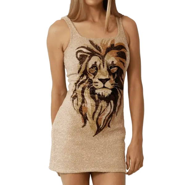 SELF-ADORE Majesty Hand Beaded Embellished Mini Dress