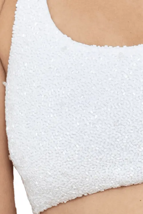 SELF-ADORE Eternal Hand Beaded Bikini Top