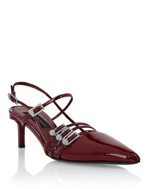 Philipp Plein Multi-strap Mid-heel Slingbacks - Bordeaux