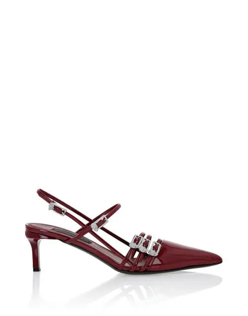 Philipp Plein Multi-strap Mid-heel Slingbacks - Bordeaux