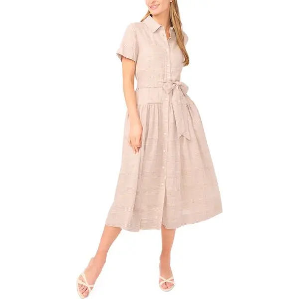 Ted Baker London Charlie Drop Waist Linen Shirtdress