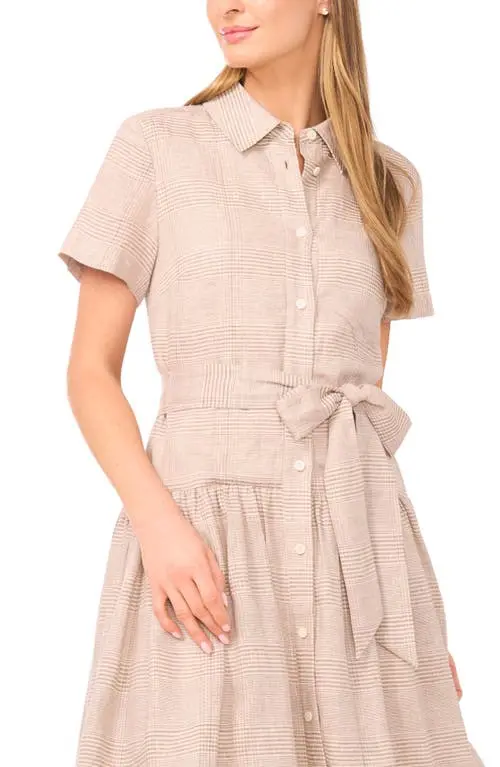 Ted Baker London Charlie Drop Waist Linen Shirtdress