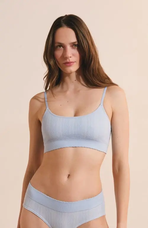 ETAM Daily Seamless Ribbed Bralette - Bleu