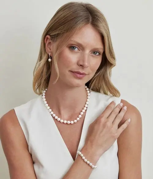 THE PEARL SOURCE Akoya Certified Hanadama Pearl & Diamond Kim Earrings