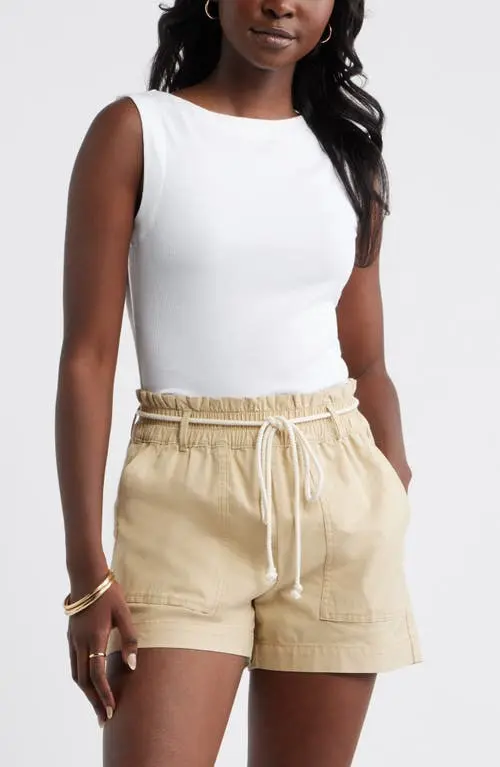 Caslon Boat Neck Rib Tank - White