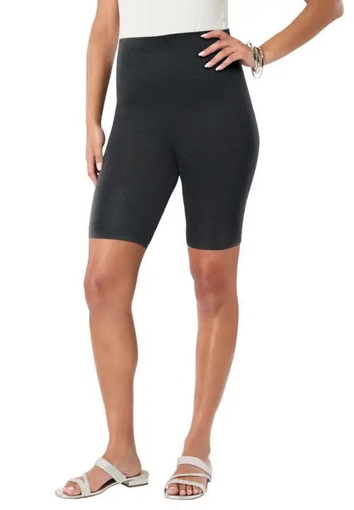 Roaman's Everyday Essential Stretch Bike Shorts - Heather Charcoal