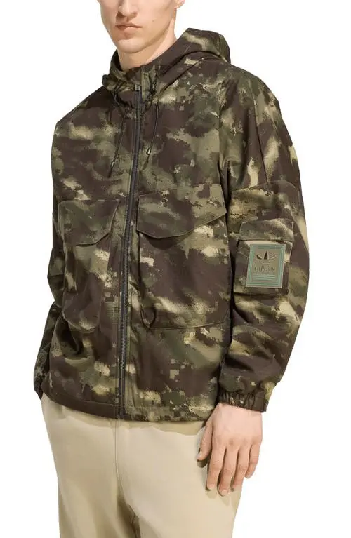 Adidas Camo Hooded Utility Jacket