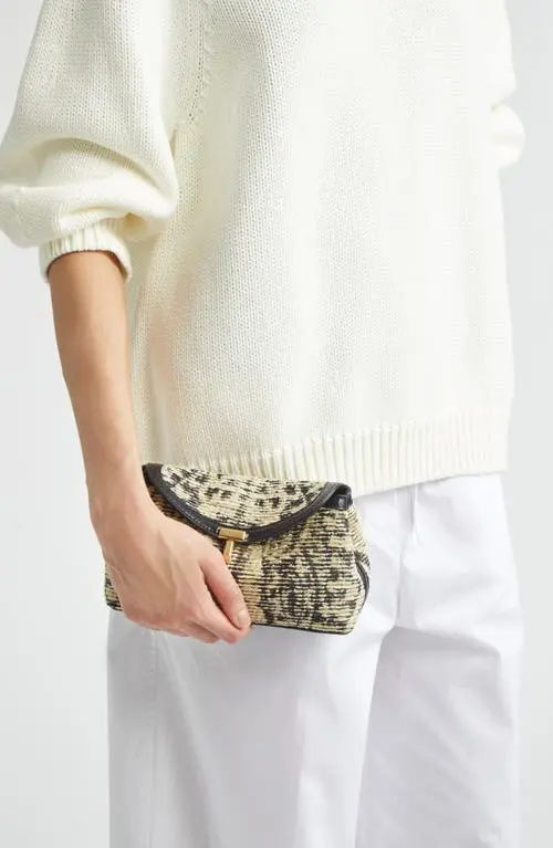 TOTEME Mini T-lock Paisley Jacquard Clutch