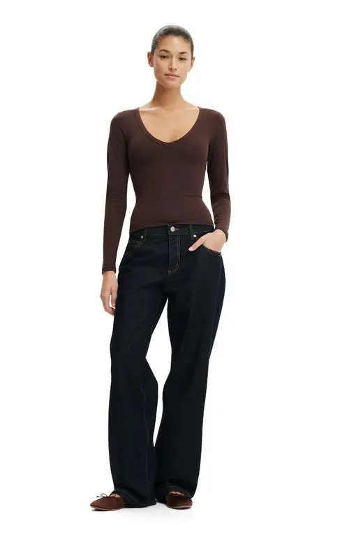 COTTON ON Hold Me V Neck Long Sleeve