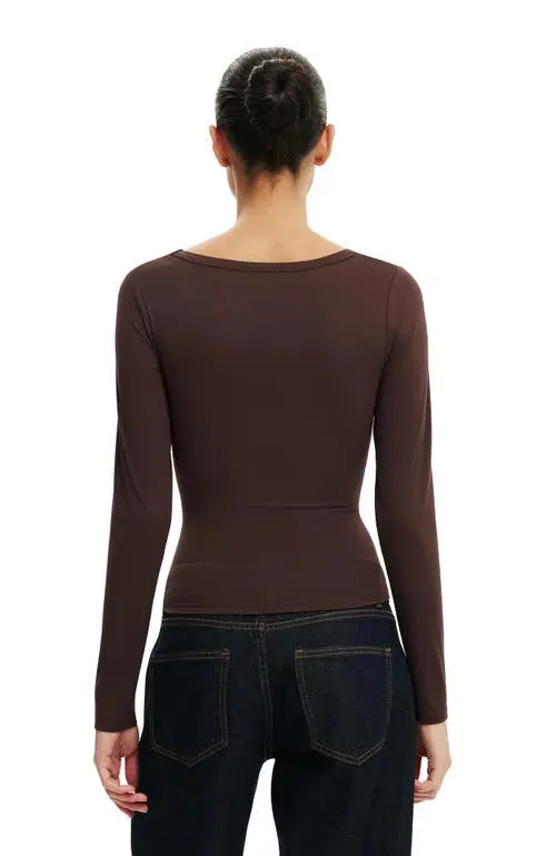 COTTON ON Hold Me V Neck Long Sleeve