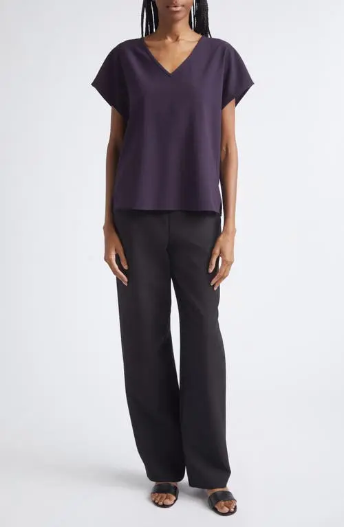 Emporio Armani Stretch Cady Straight Leg Pants