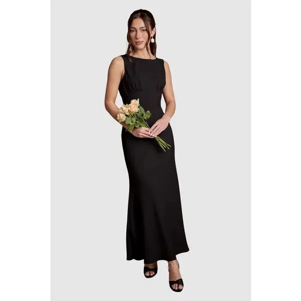 Coast Petite Cowl Back Maxi Dress - Black