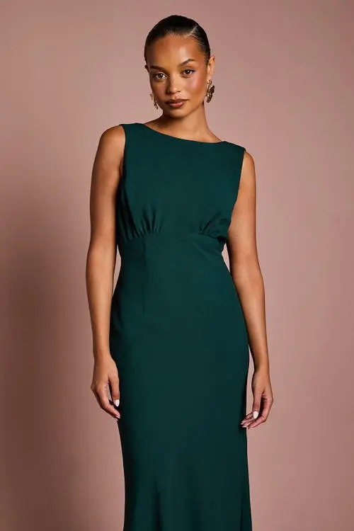 Coast Petite Cowl Back Maxi Dress - Emerald