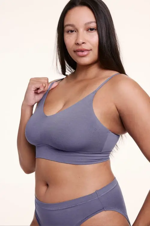 HARPER WILDE Cloud Cotton Triangle Bralette - Slate