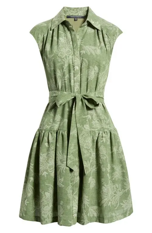 Julia Jordan Floral Cap Sleeve Shirt Dress