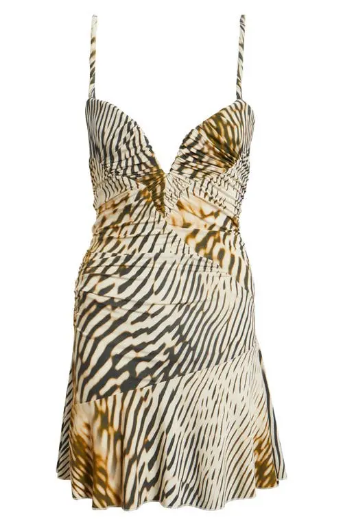 House Of Cb Elsa Jersey Minidress - Animal Print