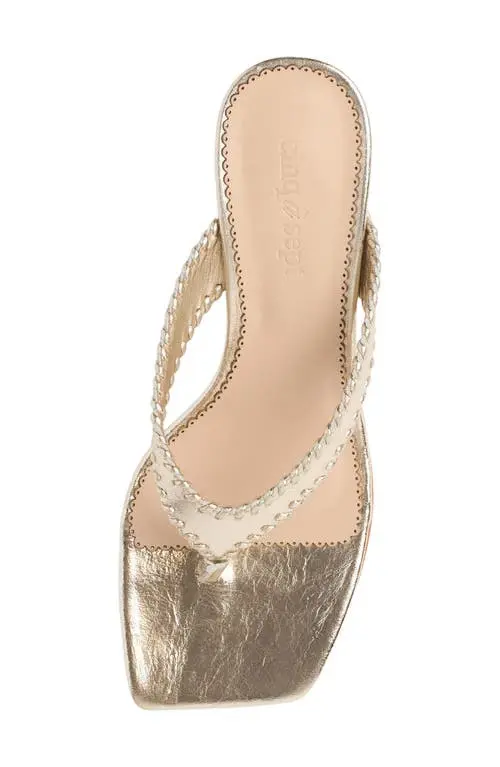 Cinq À Sept Frankie Metallic Kitten Heel Sandal