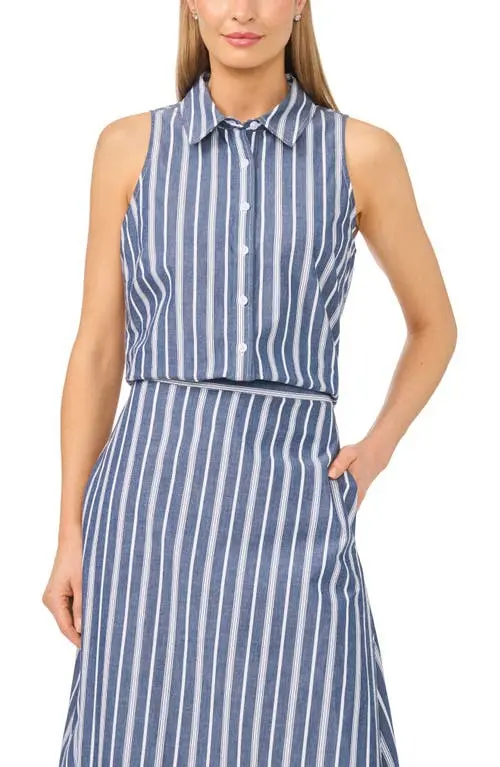 Halogen Sleeveless Button Down Shirt