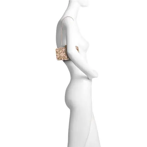 Badgley Mischka Adelaide Floral Vine Pearl And Crystal Beaded Minaudiere