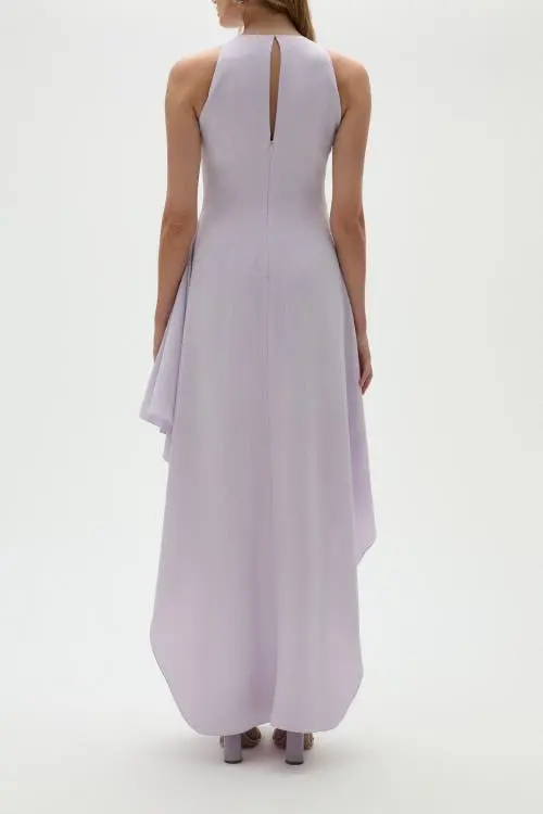 Amsale Pebble Crepe Halter Dress