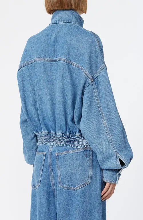 Sportmax Bussola Oversize Denim Bomber Jacket
