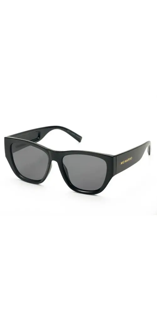 MIO MARINO Polarized Vintage Square Sunglasses - Sleek Black