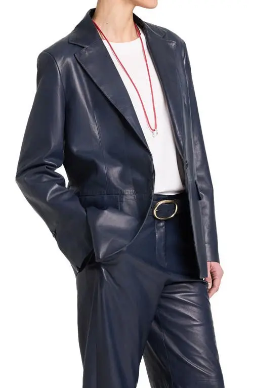 TWP Jillian Leather Blazer