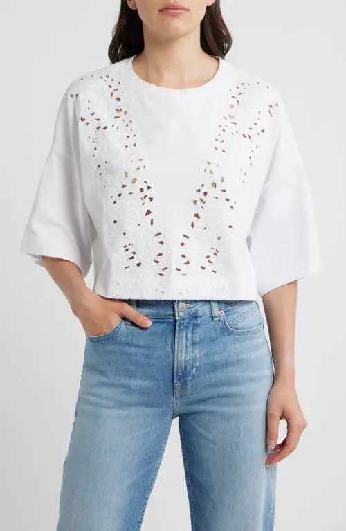 Hugo Boss Ephilas Eyelet Cotton Jersey Top