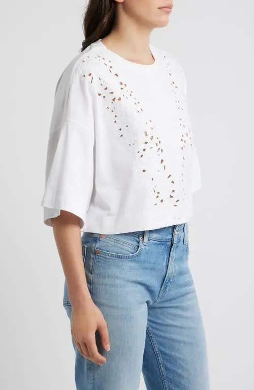 Hugo Boss Ephilas Eyelet Cotton Jersey Top