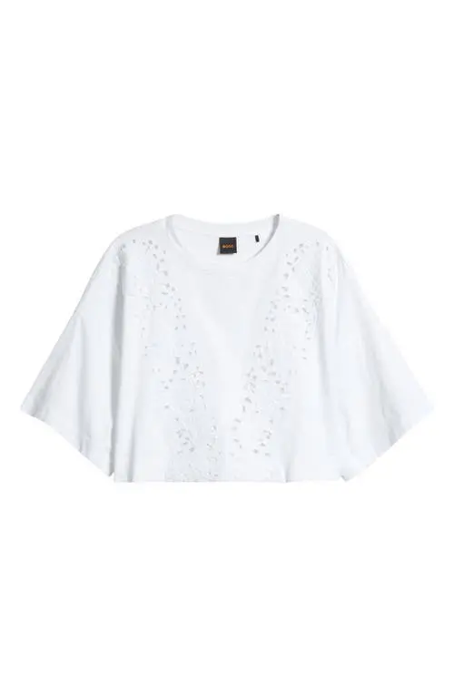 Hugo Boss Ephilas Eyelet Cotton Jersey Top