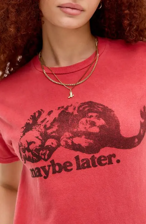 BDG URBAN OUTFITTERS Maybe Later Cat Graphic T-shirt