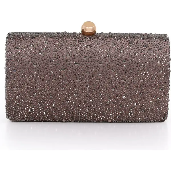 Badgley Mischka Fern Crystal Minaudière - Bronze