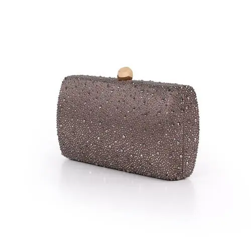 Badgley Mischka Fern Crystal Minaudière - Bronze