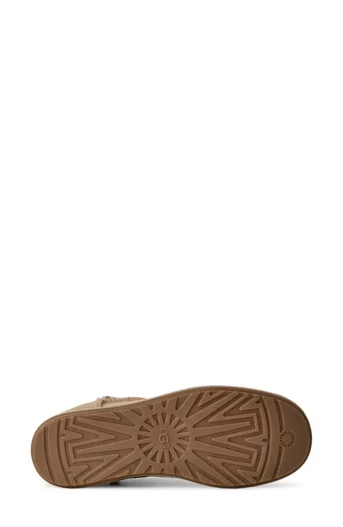 UGG Classic Mini Deconstructed Genuine Shearling Lined Boot - Sand