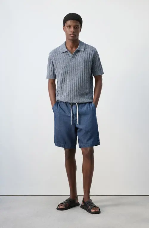 Mango Cotton Blend Drawstring Bermuda Shorts