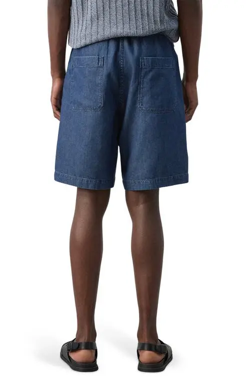 Mango Cotton Blend Drawstring Bermuda Shorts