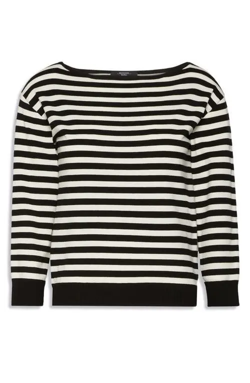 Max Mara Stecca Striped Bateau Neck Sweater