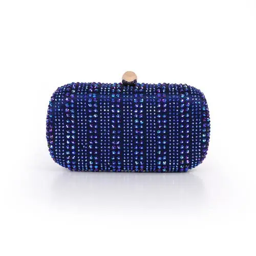 Badgley Mischka Harlow Crystal Minaudière - Navy