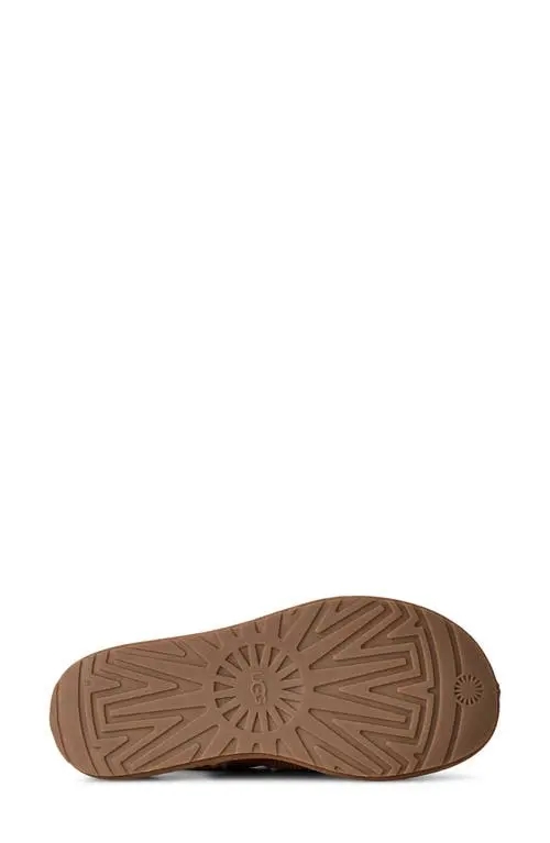 UGG Enwrap Genuine Shearling Lined Slingback Sandal - Chestnut