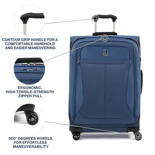 TRAVELPRO Tourlite Softside Expandable 25" Medium Checked Spinner Luggage