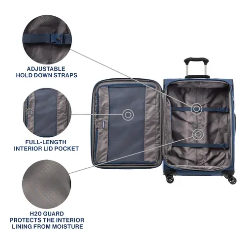 TRAVELPRO Tourlite Softside Expandable 25" Medium Checked Spinner Luggage