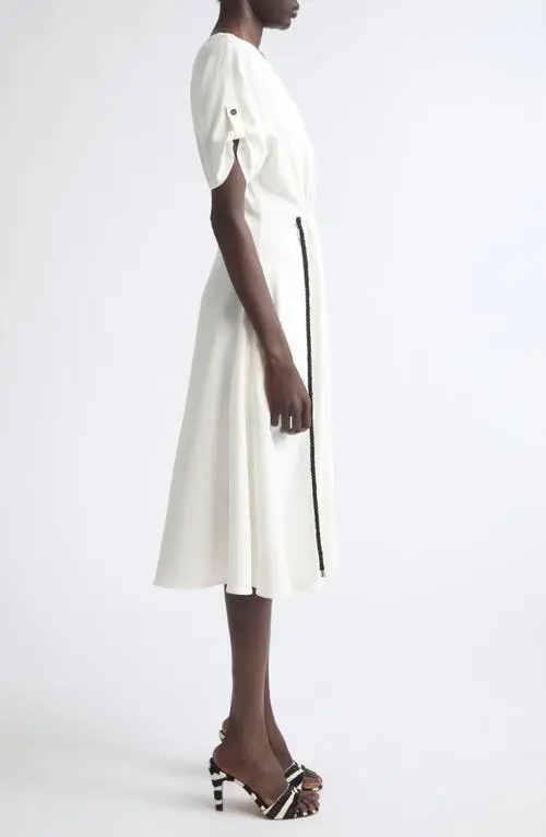 FERRAGAMO Gathered Waist Midi Dress