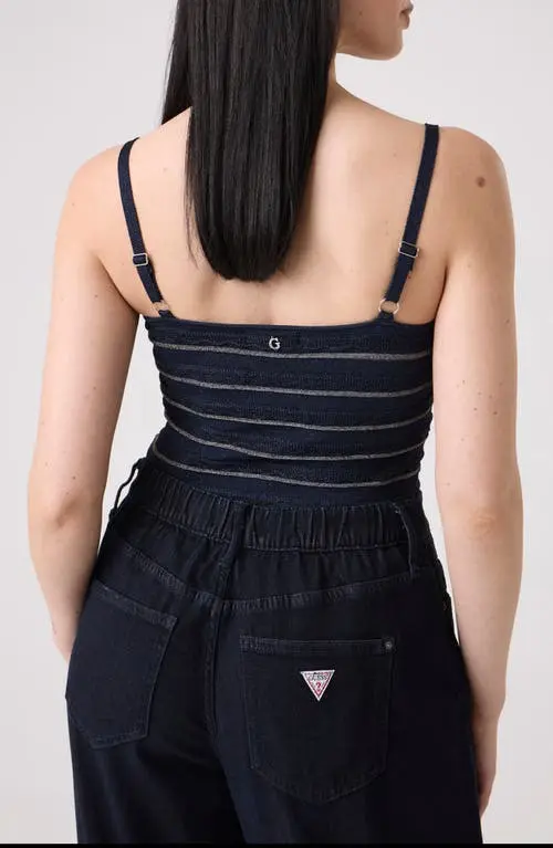 Guess Metallic Stripe Knit Tank