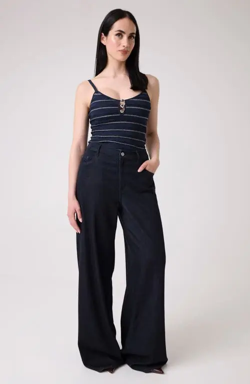 Guess Metallic Stripe Knit Tank