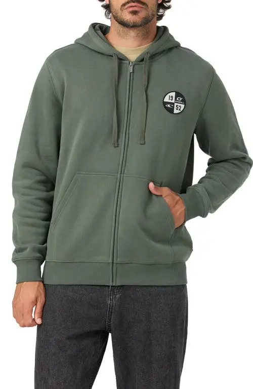 O'Neill Patched Classic Full Zip Hoodie - Dark Olive
